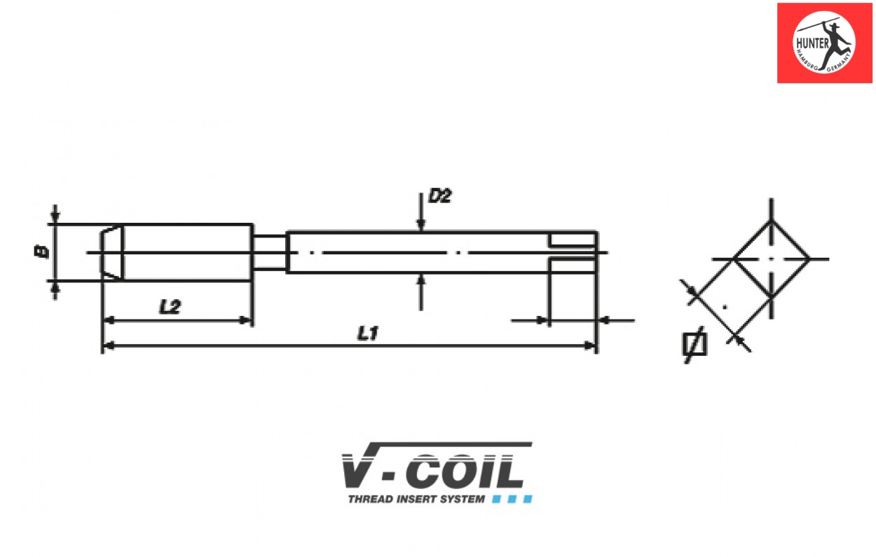 V-COIL STI-TAP(2nd lead) HSS-G M10 X 1.0 (Art no.03017) – Bangkok Belt